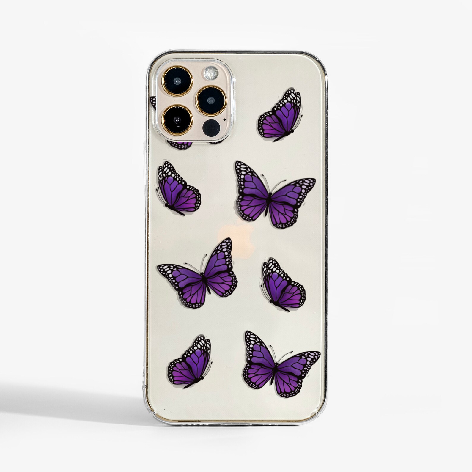 Purple Monarch Butterflies Clear Phone Case for Iphone, Samsung Galaxy ...