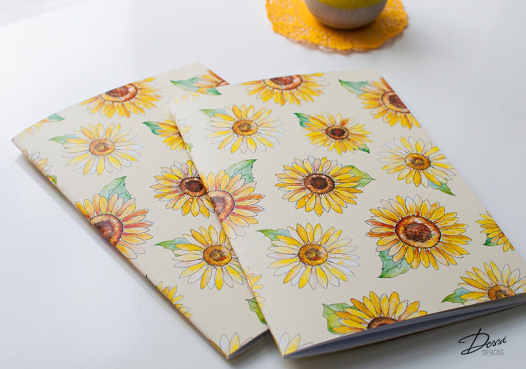 Sunflowers Notebook With 40 Blank Pages - Etsy