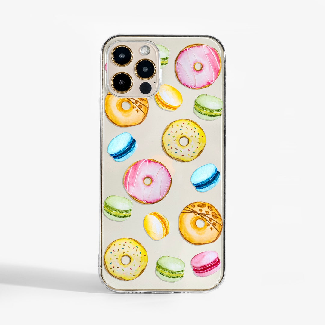 Donuts and Macaroons Phone Case for iPhone 16e, iPhone 15, iPhone 14 ...