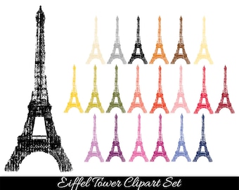 Eiffel tower clipart paris clip art french clipart france | Etsy