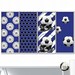 Soccer Digital Paper Download Royal blue black soccer ball | Etsy