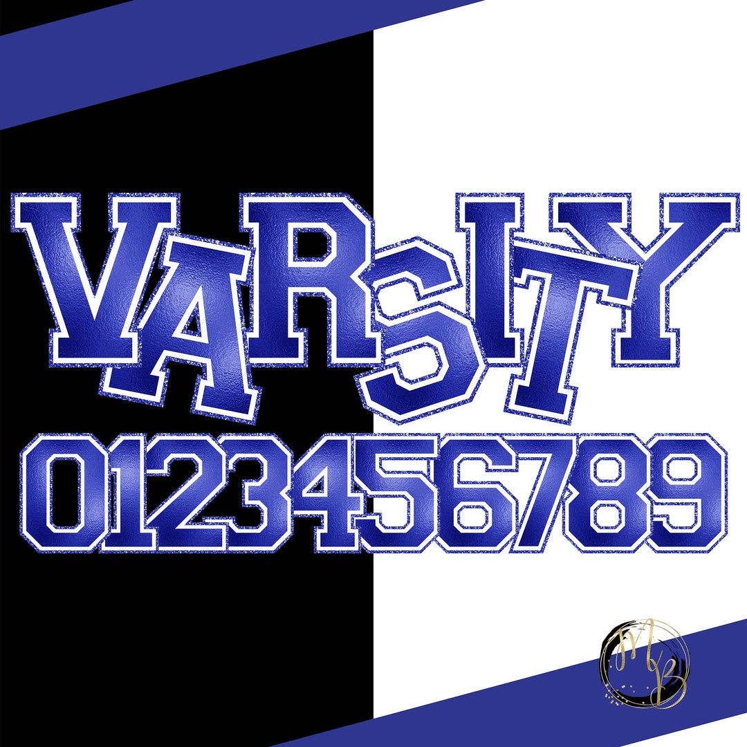 Buy Blue VARSITY Alphabet Clipart Digital Download for Online in India ...