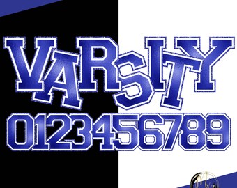 Blue Varsity Letters - Etsy