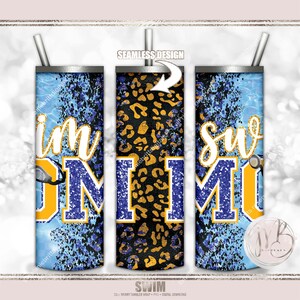 Swim MOM 20oz Skinny Sublimation Tumbler Wrap PNG Download Swim Goggles ...