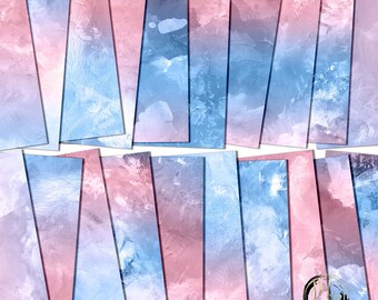 Watercolor Digital Paper Pink Blue Watercolor Painted - Etsy