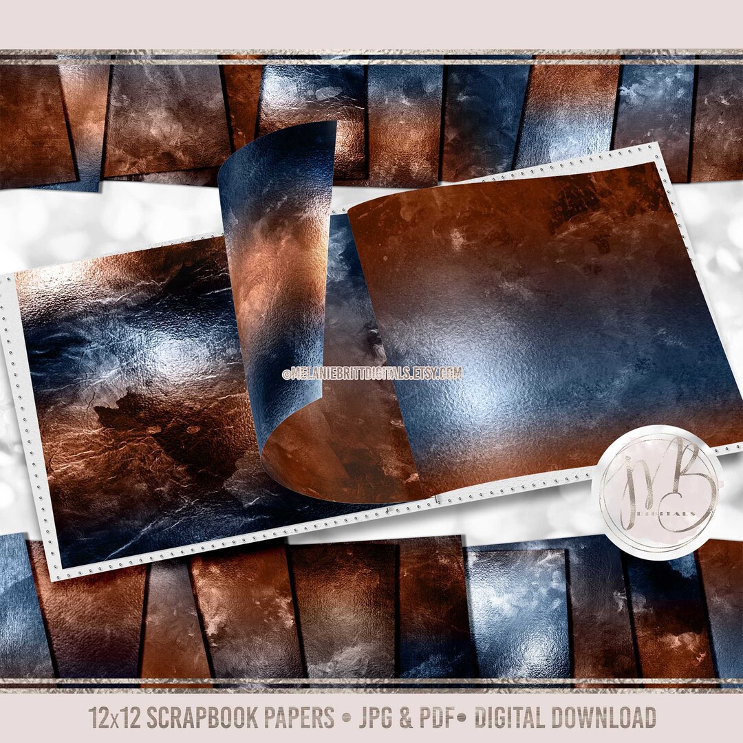 Bronze Prussian Pearlescent Scrapbook Paper Download Luminous Shimmer ...