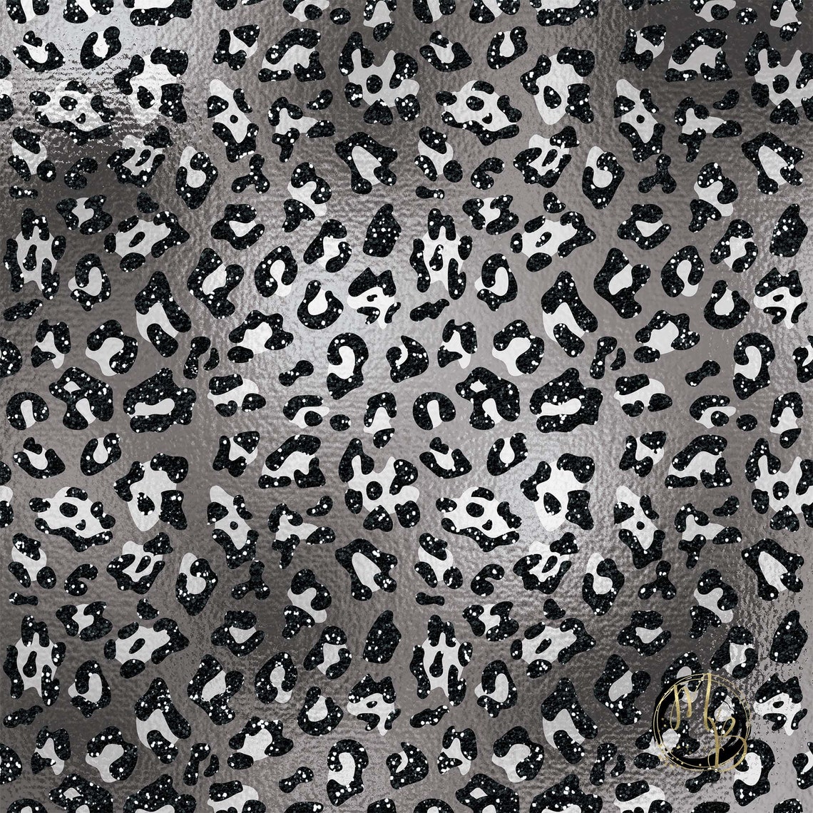 Snow Leopard Textures Digital Paper White & Silver With | Etsy