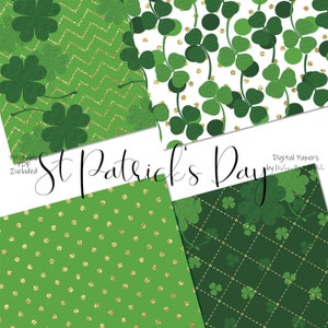 St Patrick's Day Digital Paper Download for Scrapbooking - Etsy