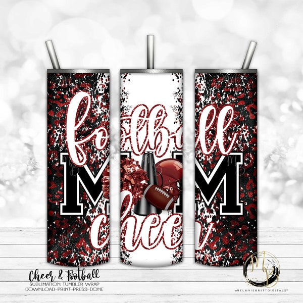 Football Cheer Mom Tumbler Wrap - Etsy