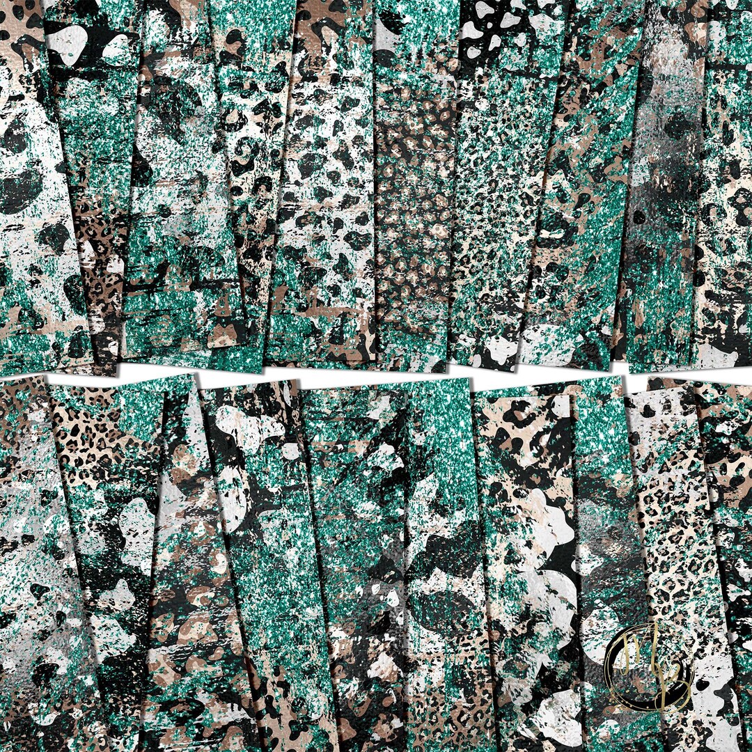 Distressed Cow & Leopard Print Digital Paper Download for - Etsy