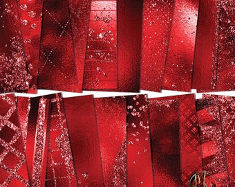 Red Glitter Paper | Etsy