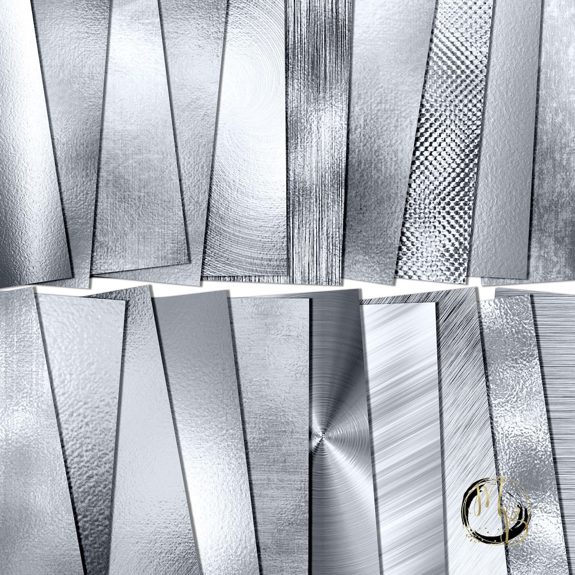 Chrome Digital Paper Download With Reflective Steel Chrome - Etsy
