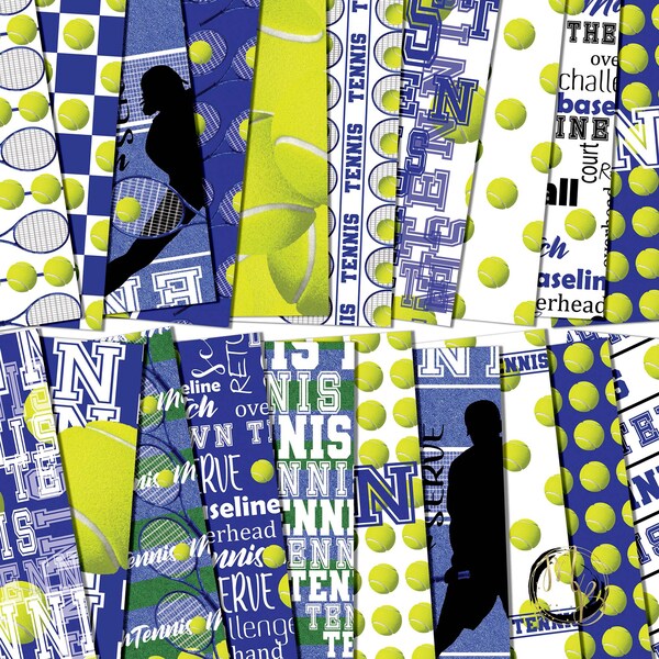 Tennis Digital Paper - Etsy