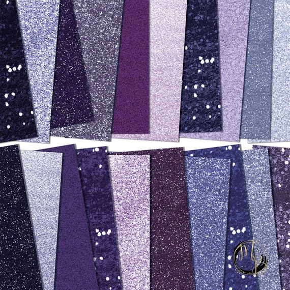 Purple Glitter Textures Digital Paper Download Glitter | Etsy