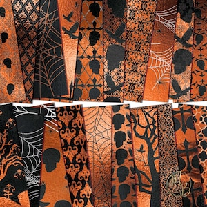 Gothic Halloween Digital Paper Download Skulls Ravens - Etsy