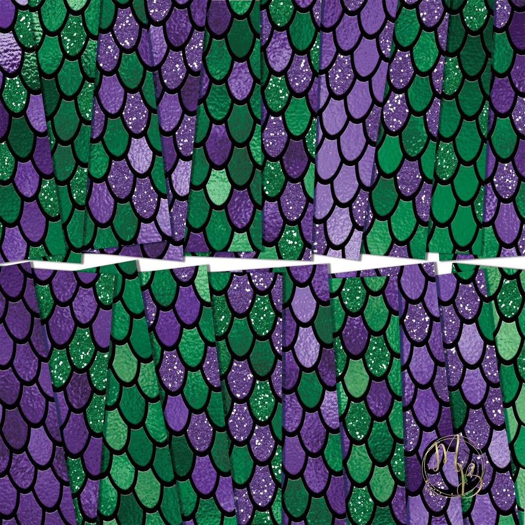 Green and Purple Dragon Scales Digital Paper Download for Scrapbooking ...
