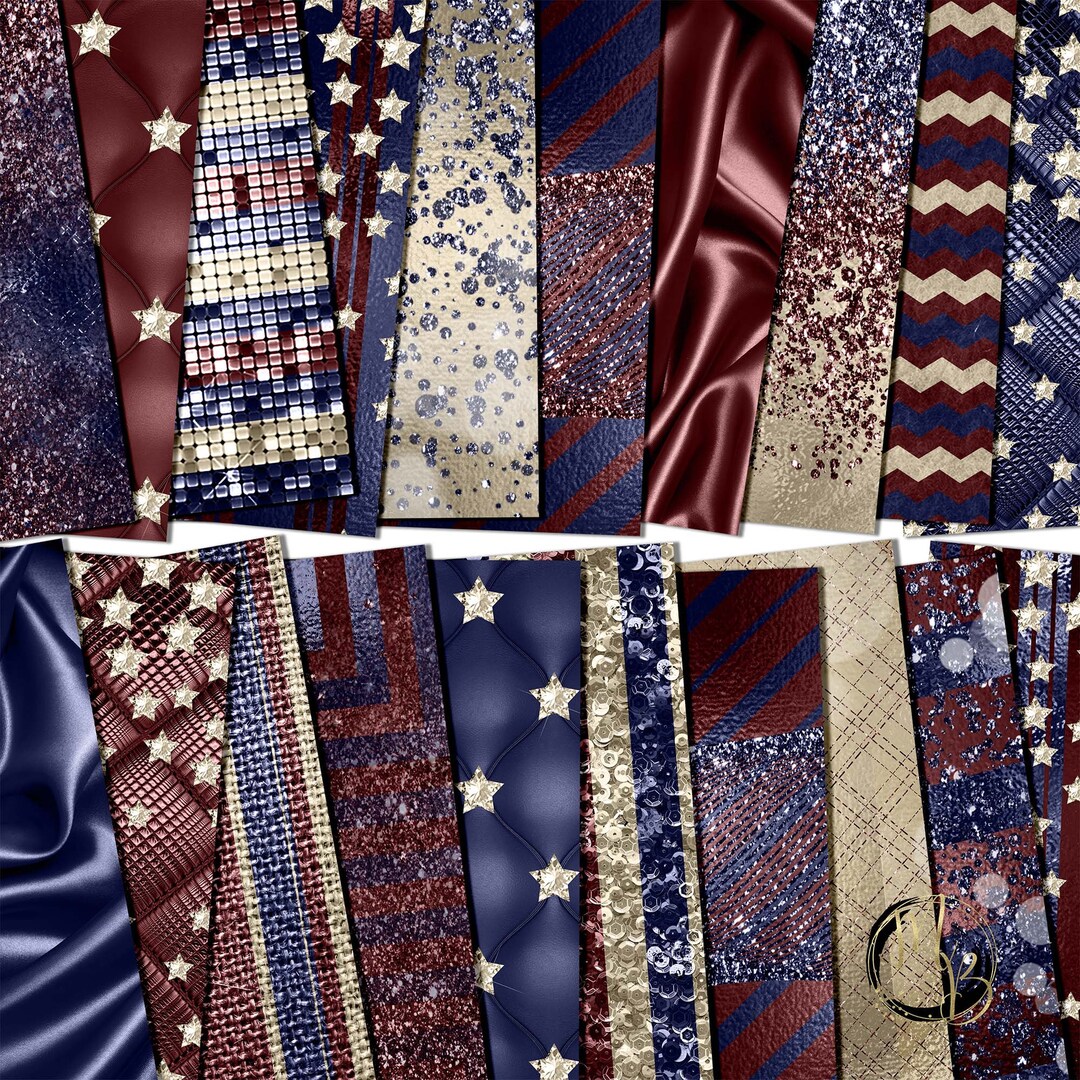 Luxury Vintage Patriotic Digital Paper Download Diamond - Etsy