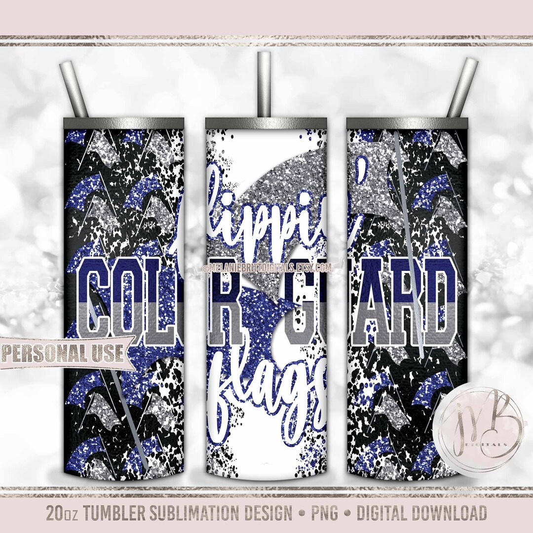 Color Guard 20oz Skinny Tumbler Wrap Sublimation PNG Download Flippin ...