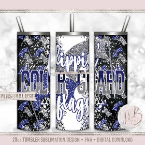 Color Guard 20oz Skinny Tumbler Wrap Sublimation PNG Download Flippin ...