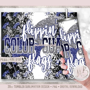 Color Guard 20oz Skinny Tumbler Wrap Sublimation PNG Download Flippin ...