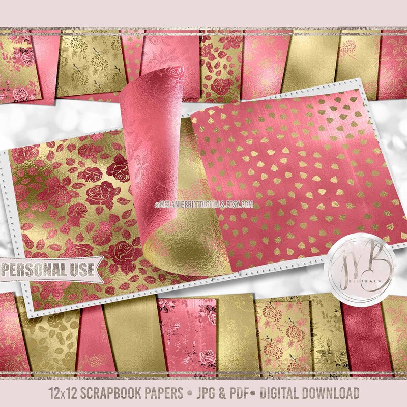 Foil Scrapbook Paper - Etsy