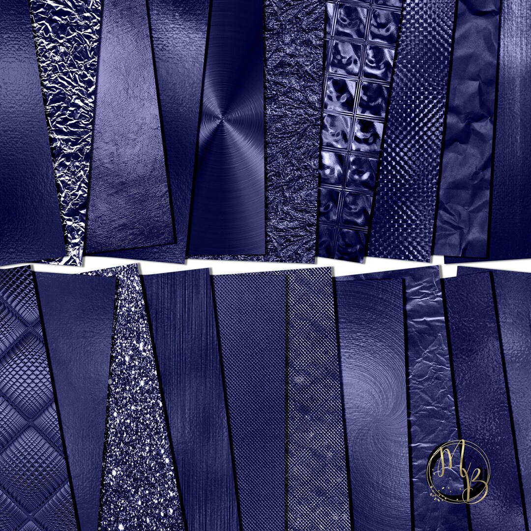 Navy Blue Opulent Scrapbook Paper Download Unique Metallic Shimmering ...