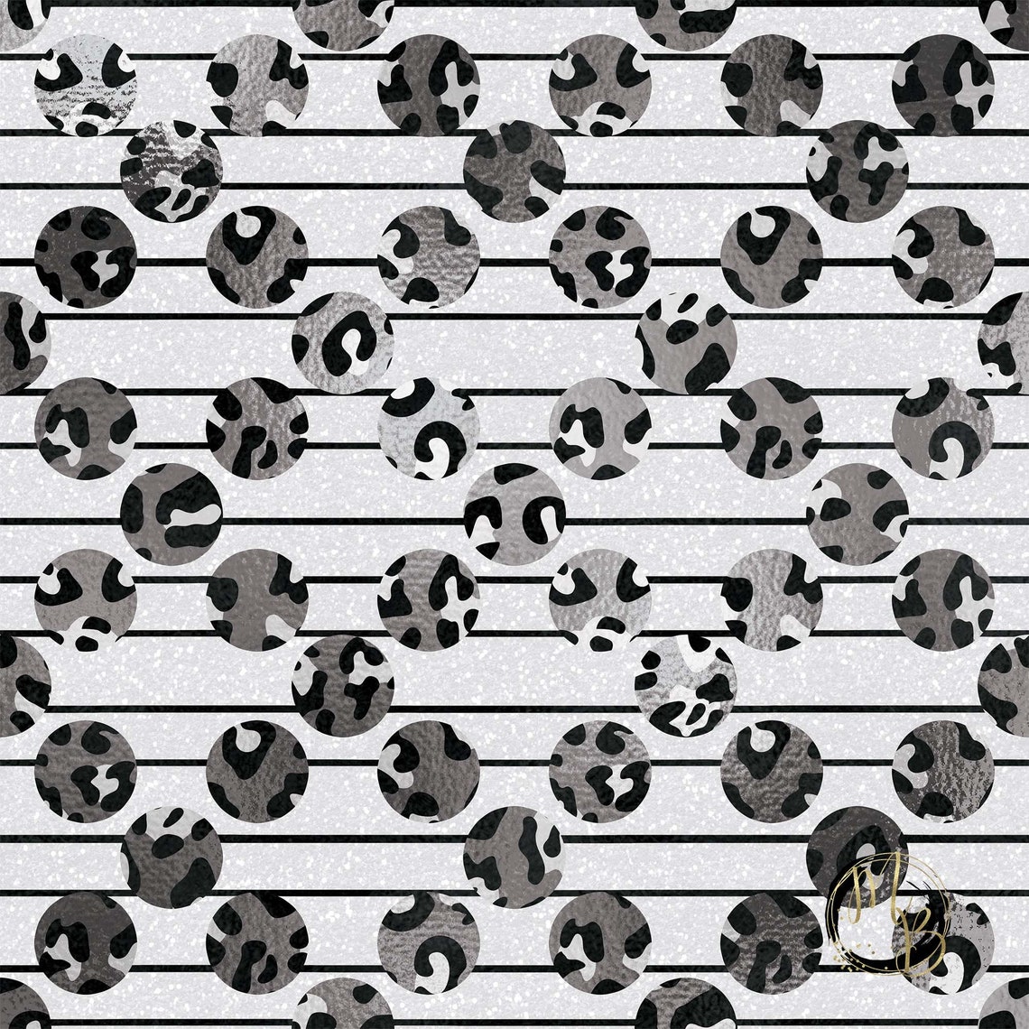 Snow Leopard Textures Digital Paper White & Silver With | Etsy