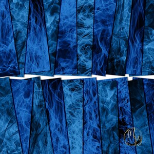 Blue Flames Scrapbook Paper Download, realistic fire design, colorful ...