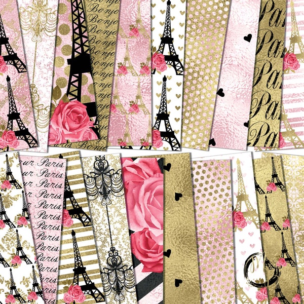 Digital Paper Paris - Etsy