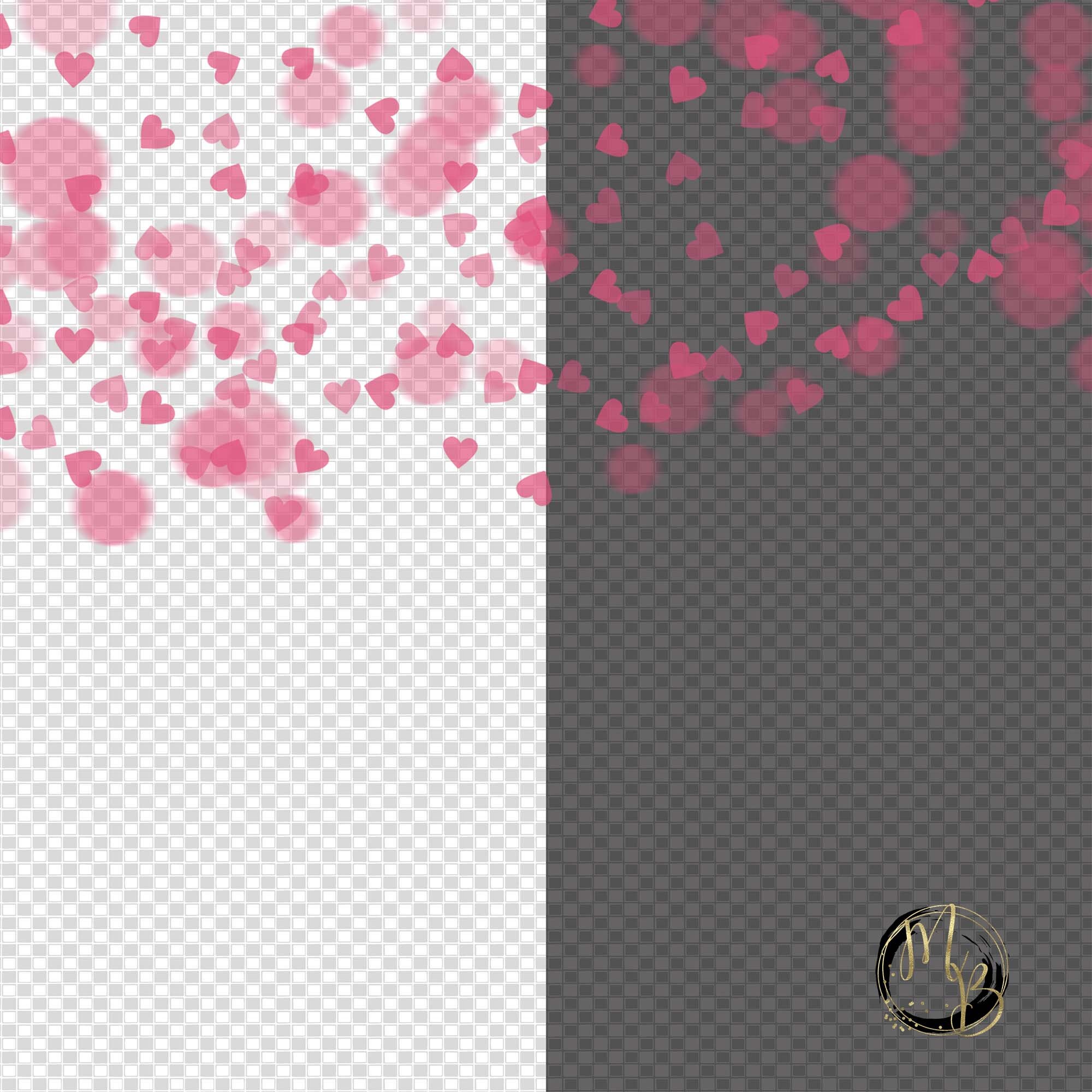 Pink Valentine Heart Bokeh Overlays Soft Blur Bokeh Light - Etsy