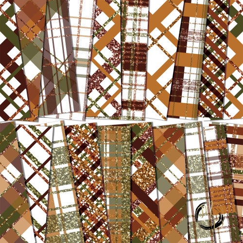 Autumn Plaid Digital Paper SEAMLESS Fall Plaid Background - Etsy