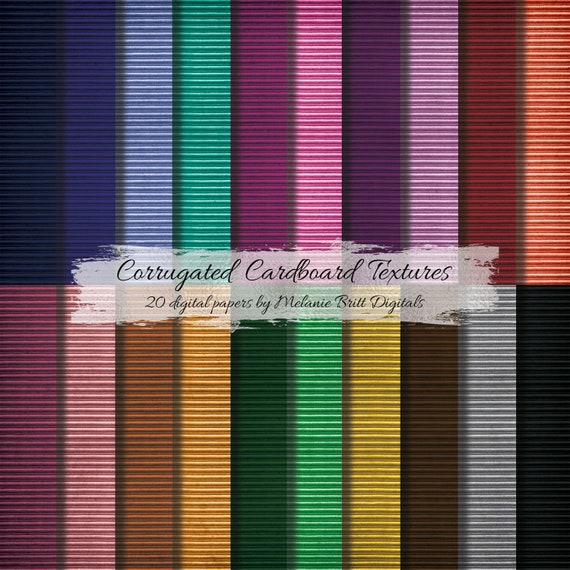 Corrugated Cardboard Digital Paper Textured Paper Scrapbook | Etsy