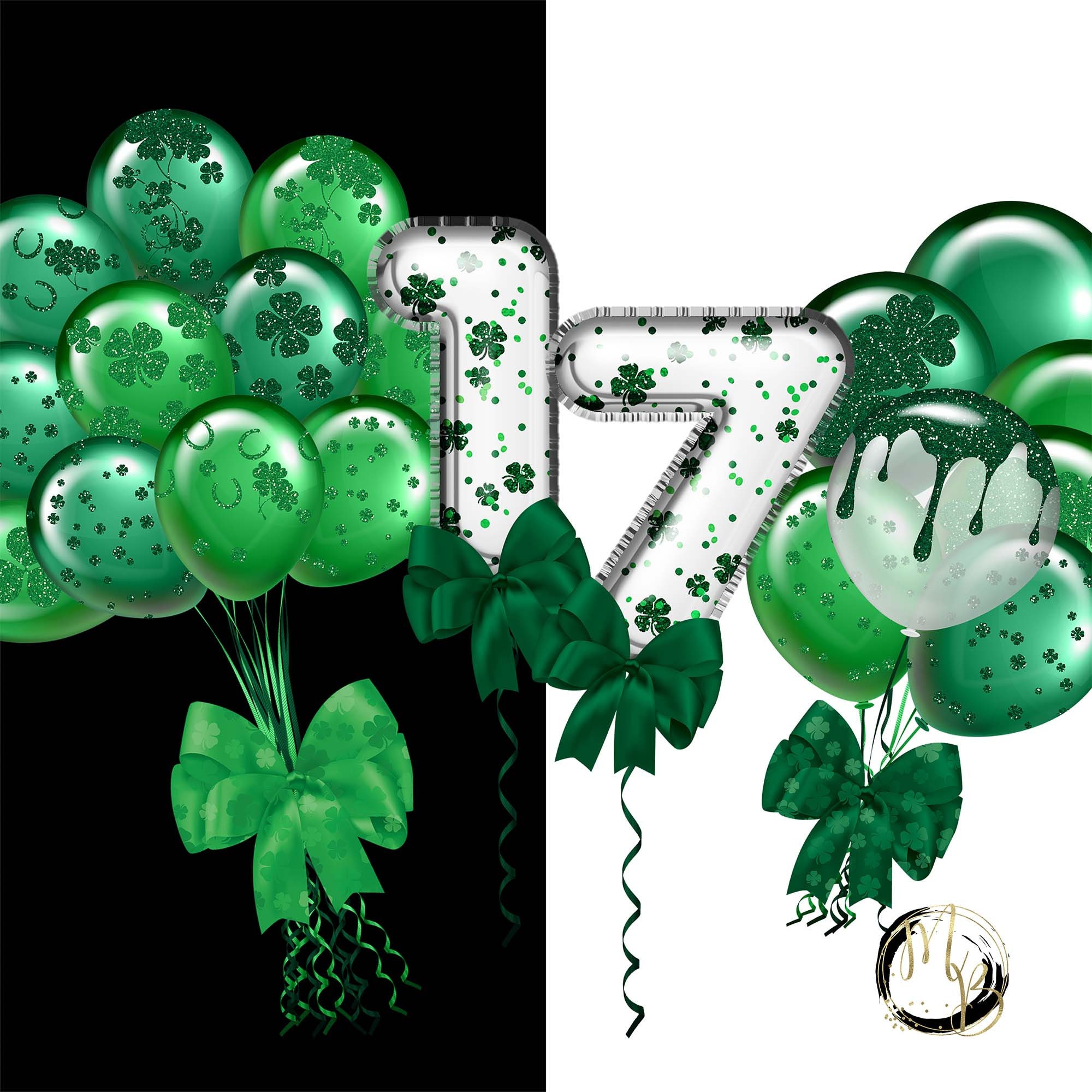 St Pats Day Balloons Clipart