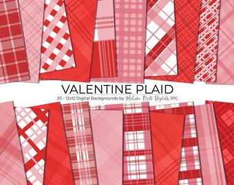 Pink Plaid Paper - Etsy