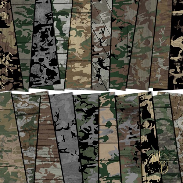 Gray Camo Digital Paper - Etsy