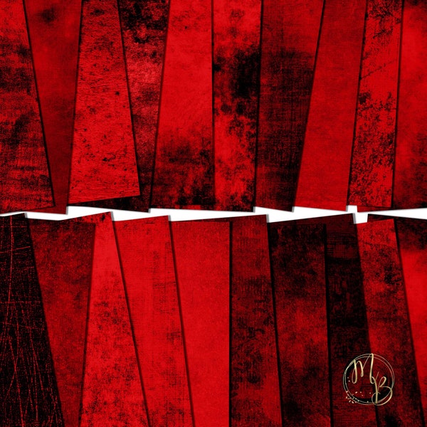 Distressed Red Scrapbook Paper - Etsy