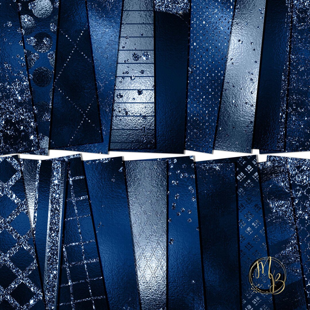 Glam Prussian Blue Scrapbook Paper Download Sparkling Glitter and ...