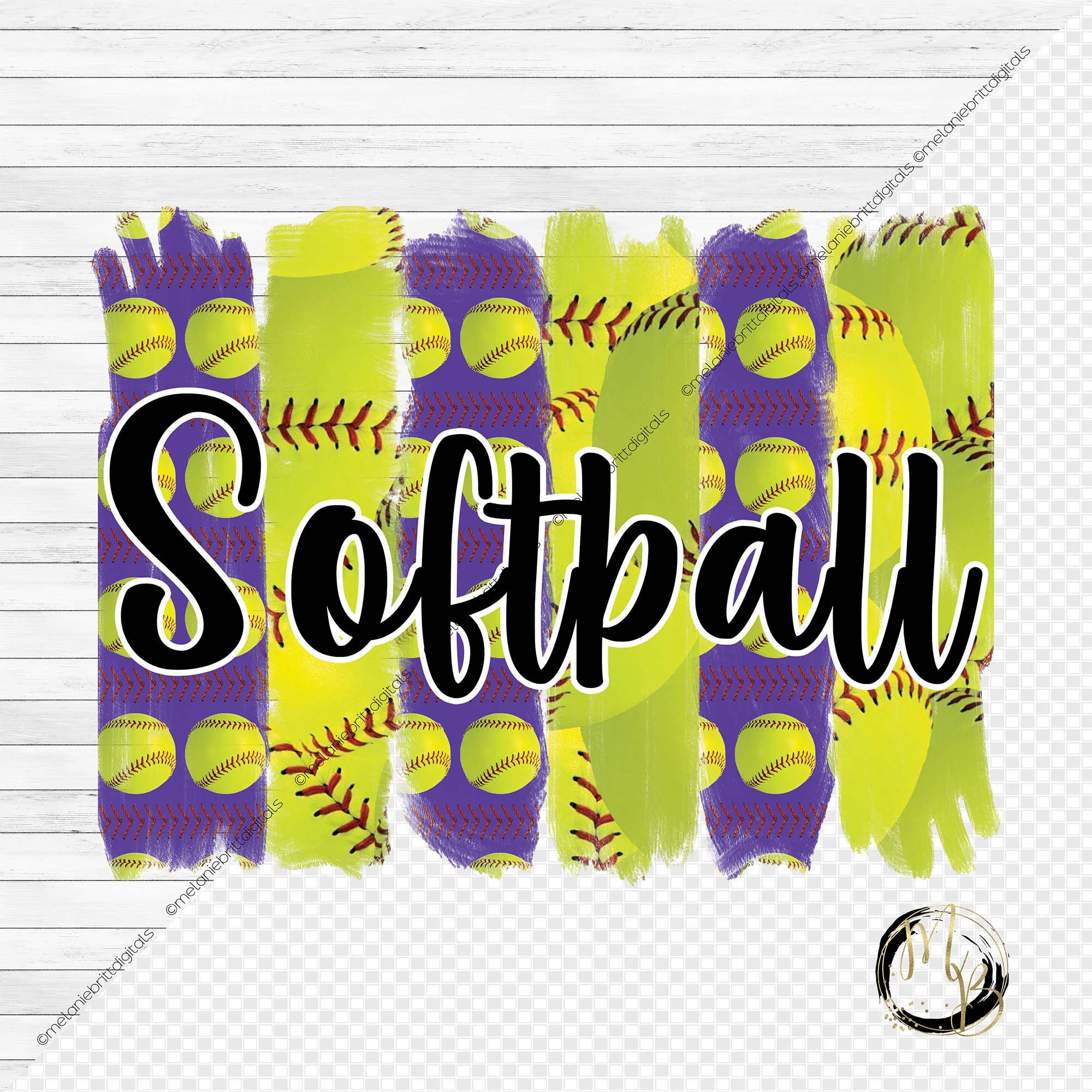 Paper, Party & Kids Scrapbooking Purple Softball Sublimation Backsplash ...