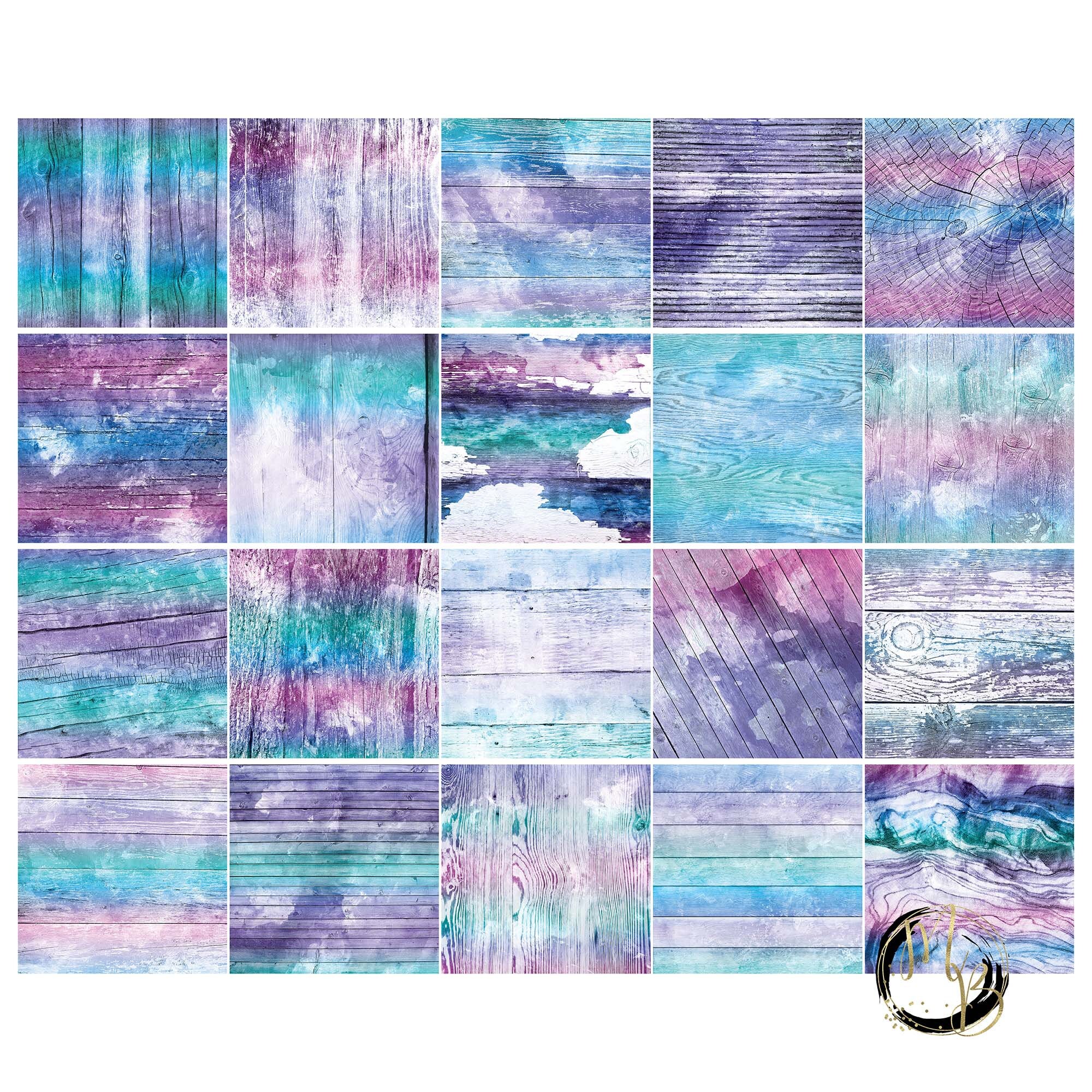 Color Wash Wood Digital Paper Download Ombre Rainbow With | Etsy