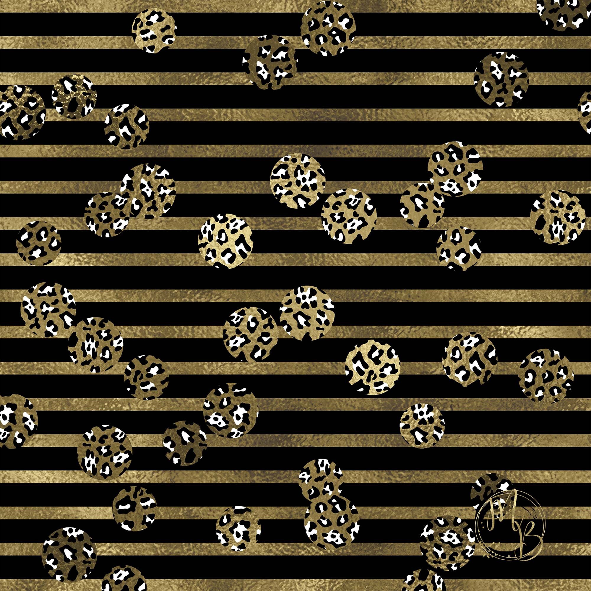 Black and Gold Leopard Digital Paper Download Leopard Print | Etsy