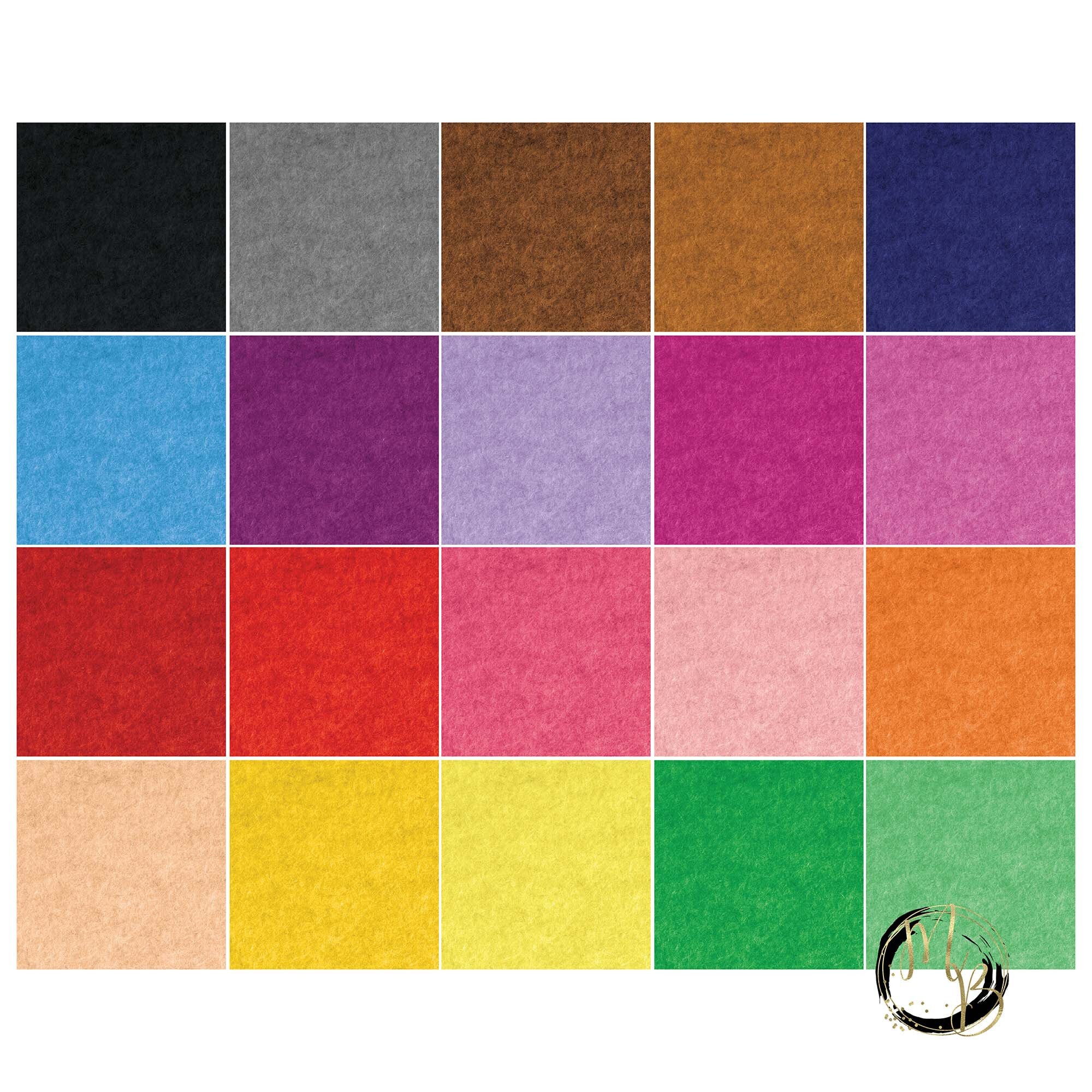 Basic Felt Textures Digital Paper Download with pastel & | Etsy