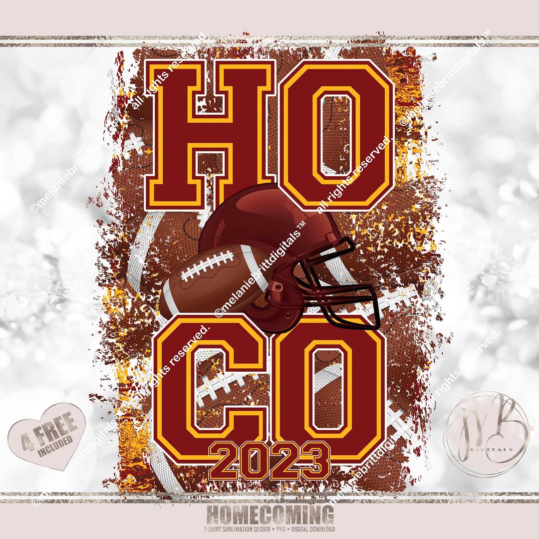Football HOCO 2023 Sublimation T-shirt Design PNG Download Football ...