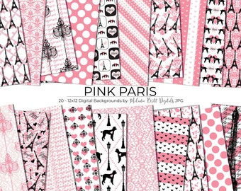 Paris Pink Black | Etsy