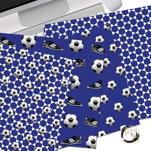 Soccer Digital Paper Download Royal Blue School Colors - Etsy