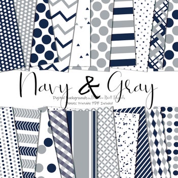 Navy and Gray - Etsy