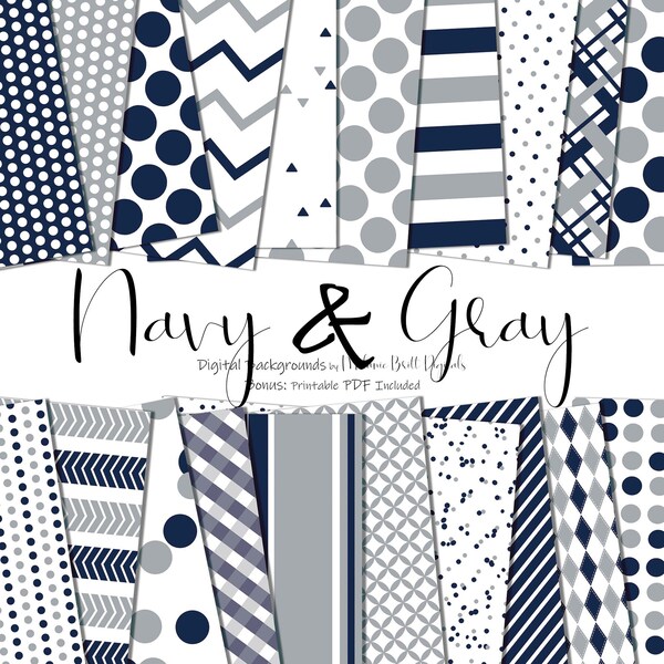Navy Geometric - Etsy