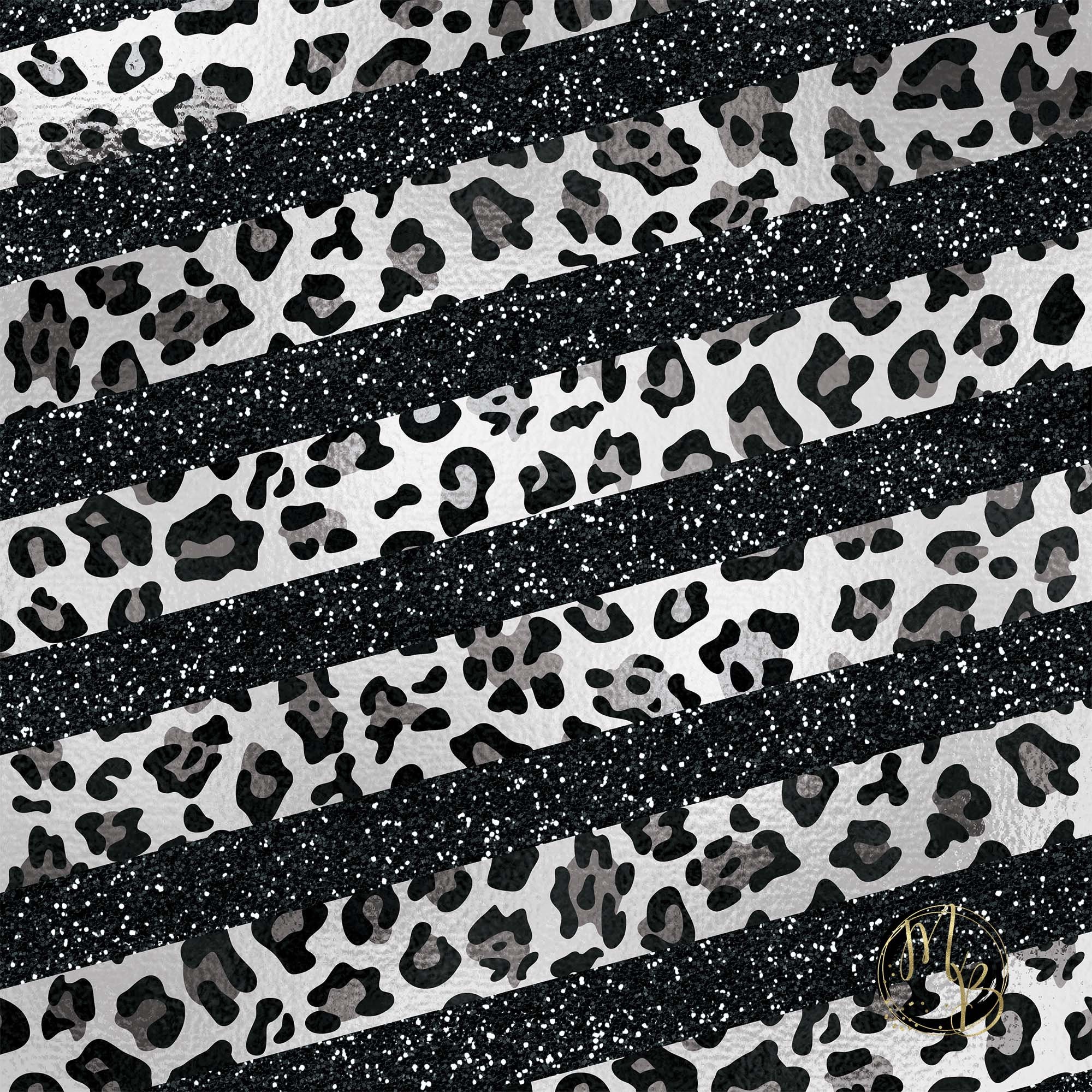 Snow Leopard Textures Digital Paper White & Silver With | Etsy