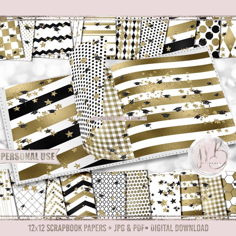 Gold Scrapbook Paper - Etsy