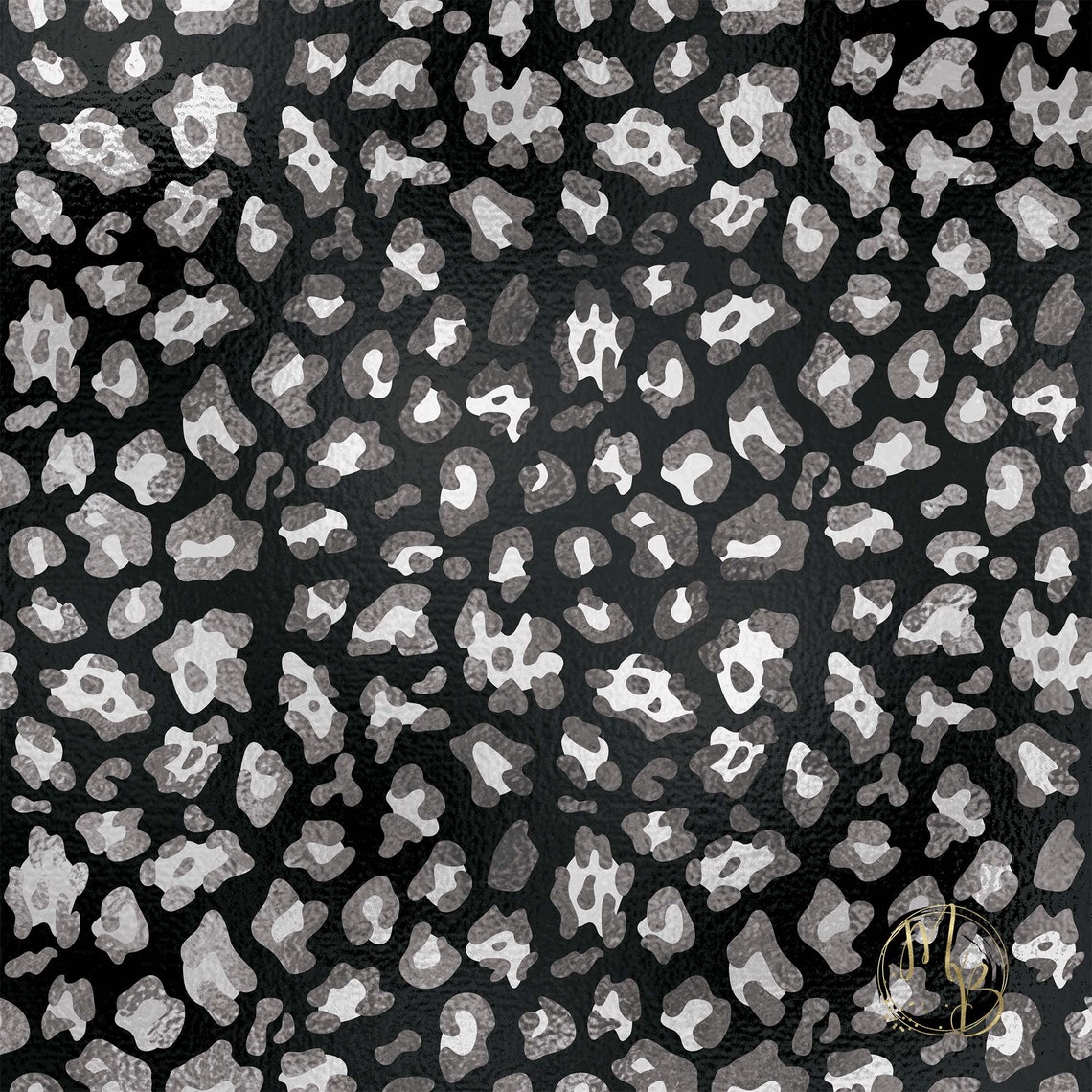Snow Leopard Textures Digital Paper White & Silver With | Etsy