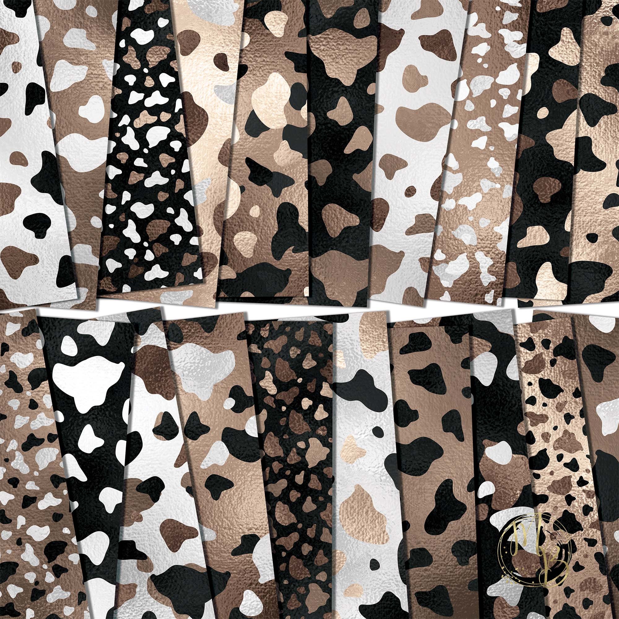 Brown and Black Cow Print Scrapbook Paper Download Western Farm and ...